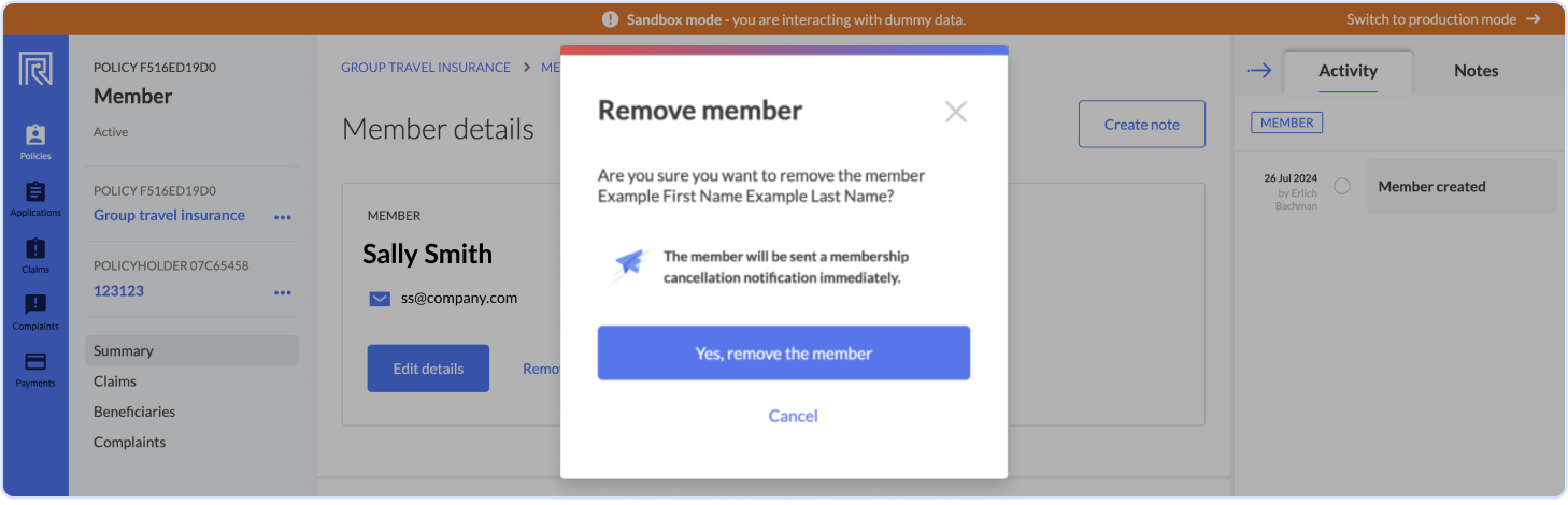 Remove members from a group policy – Root Help Centre