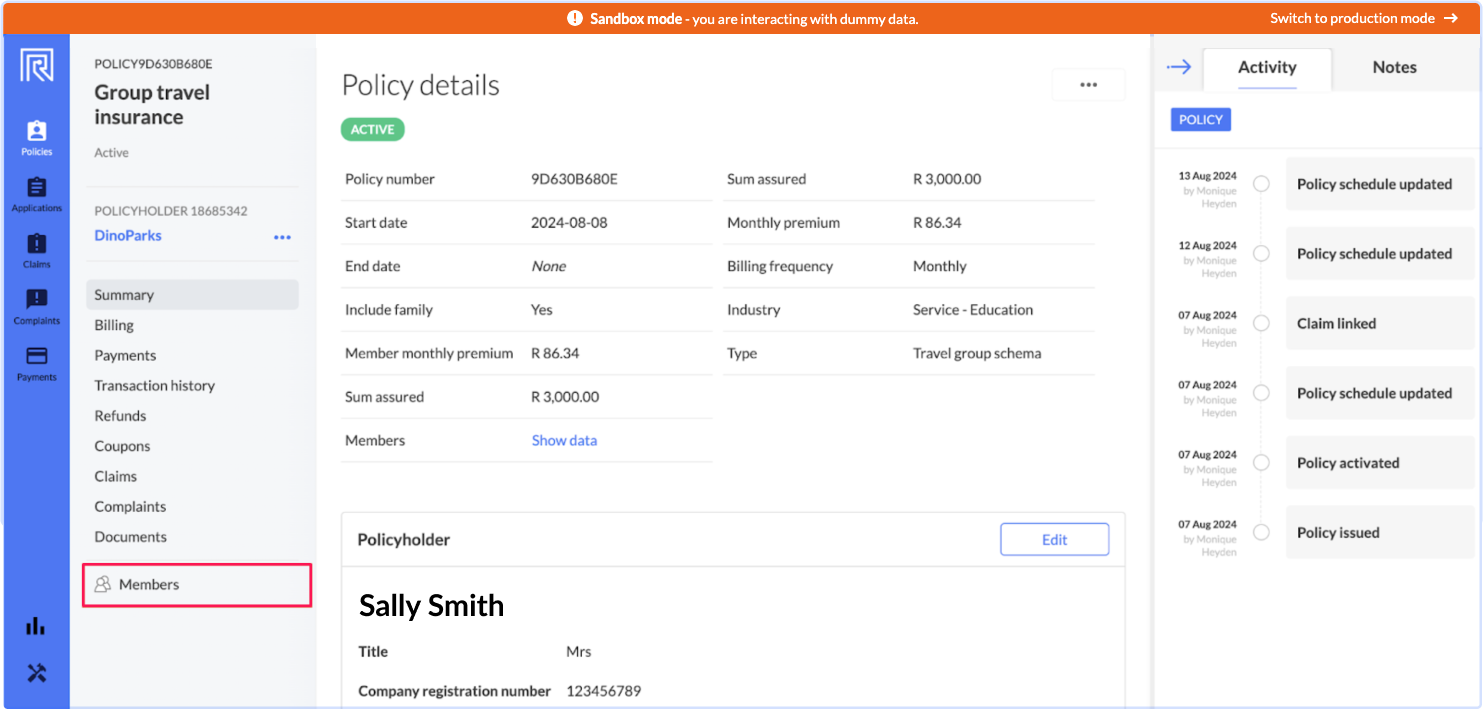 Remove members from a group policy – Root Help Centre
