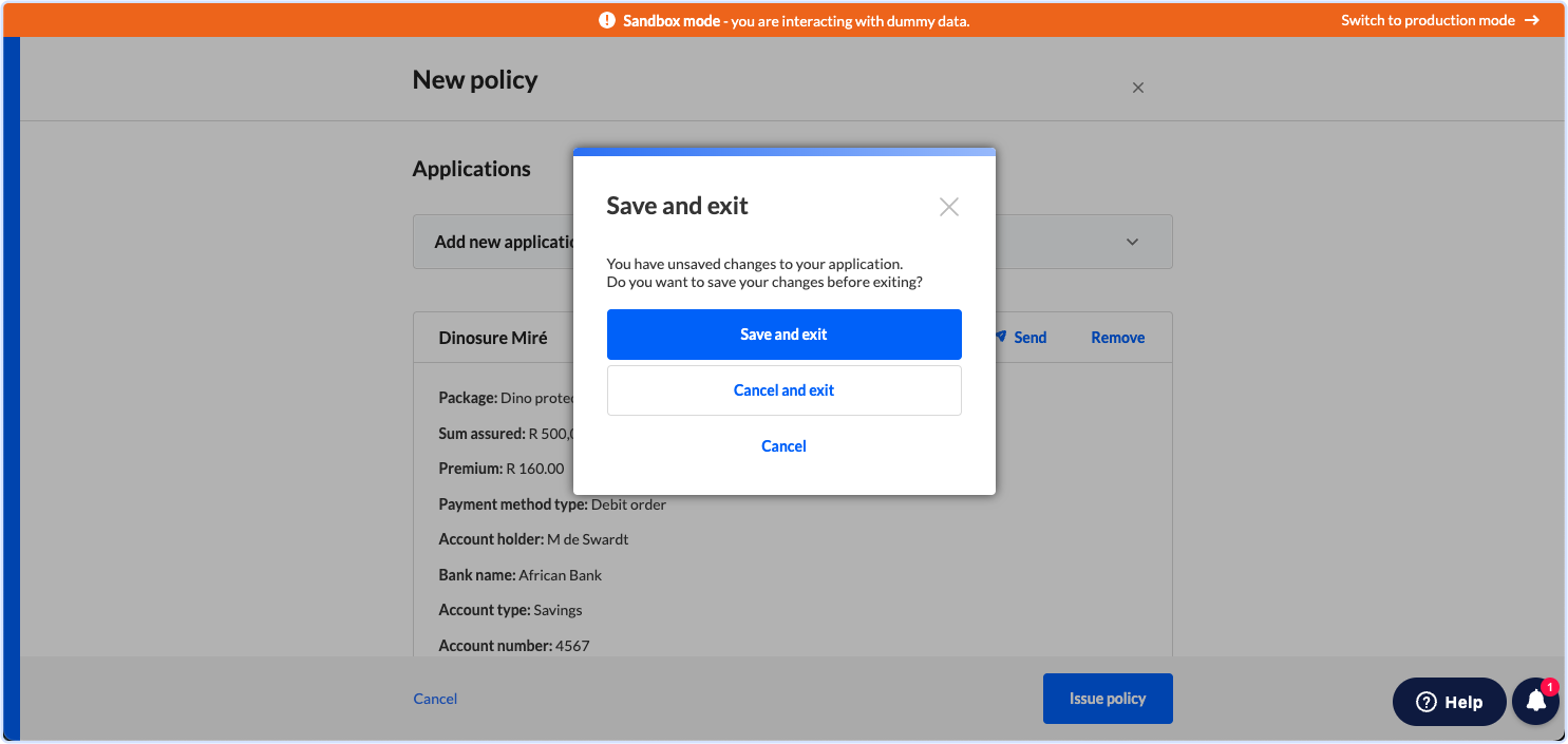 Create an application for a policy – Root Help Centre