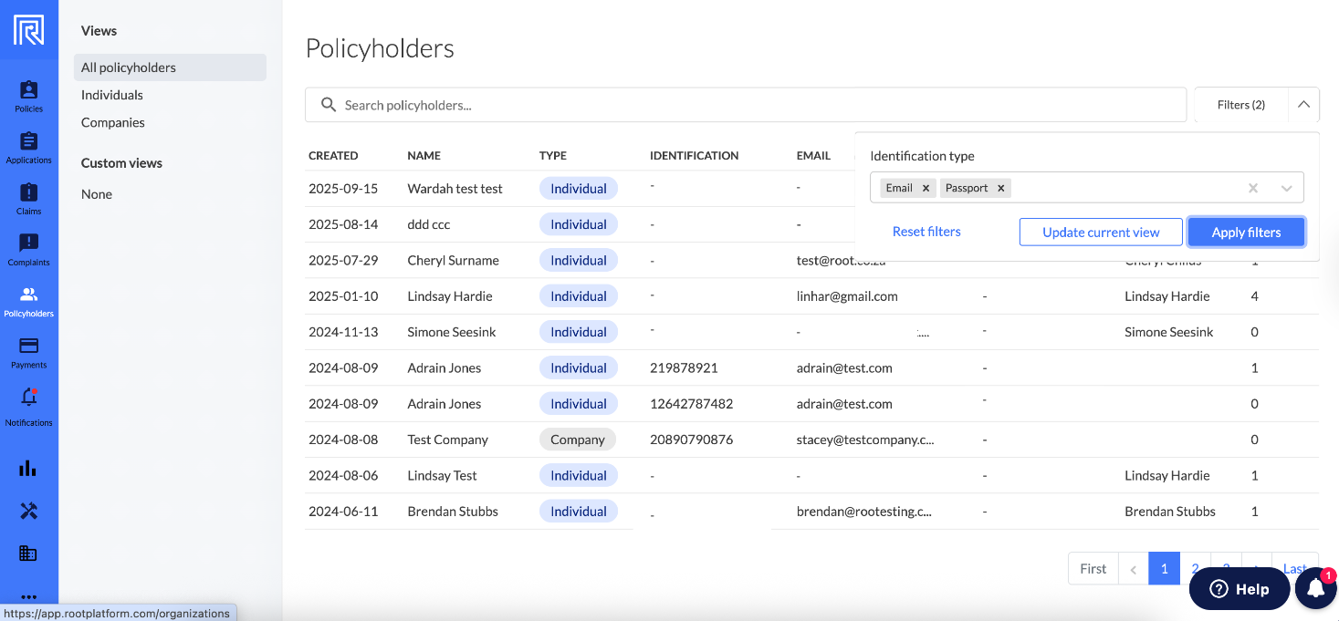 Create custom views – Root Help Centre